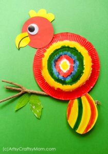 10 Beautiful Parrot Preschool Crafts Activities - Education Outside