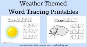 10 Bright Weather Worksheets for Preschool - Education Outside