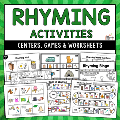 8 No-prep Rhyming Worksheets for Preschool - Education Outside
