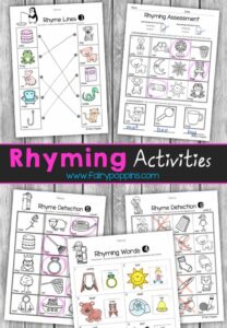 8 No-prep Rhyming Worksheets for Preschool - Education Outside