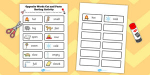 9 Inviting Opposite Worksheets for Preschool Kids - Education Outside