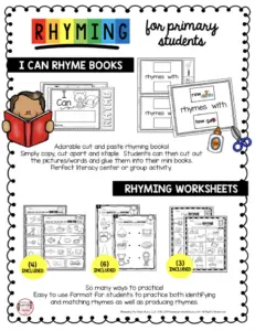 8 No-prep Rhyming Worksheets for Preschool - Education Outside