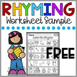 8 No-prep Rhyming Worksheets for Preschool - Education Outside